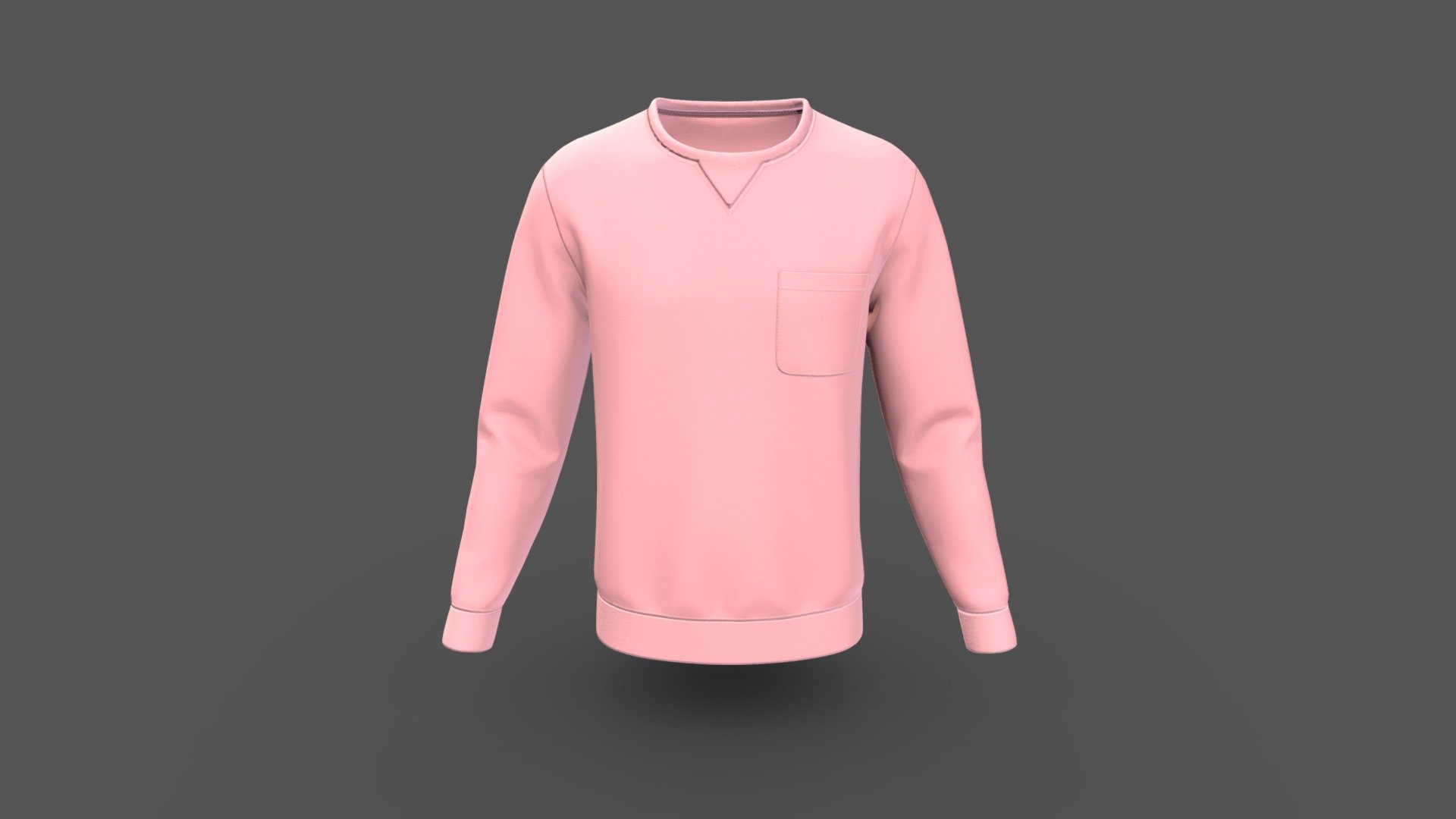 Men Fashionable Sweatshirt - Buy Royalty Free 3D model by BINARYCLOTH ...