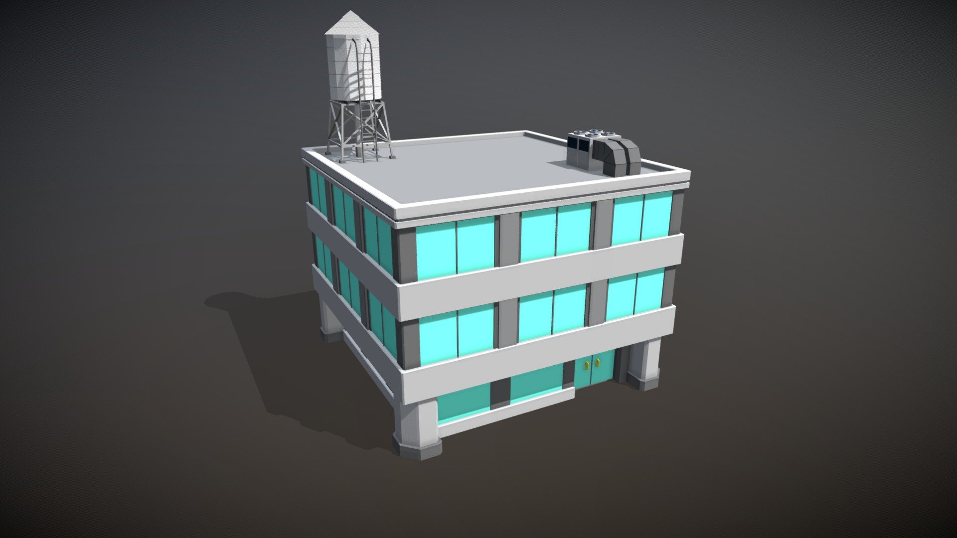 Low Poly Building 2 - 3D model by joaquin.apelz [d13dee9] - Sketchfab