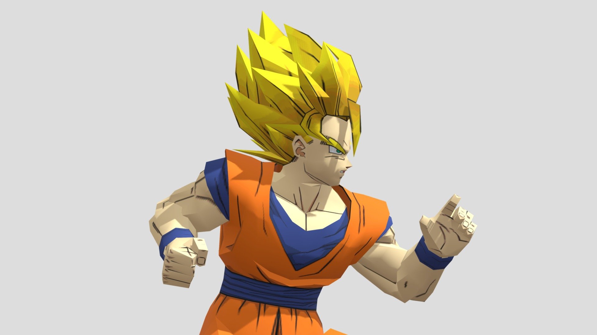 Goku (Super Saiyan 2) - Download Free 3D model by DrewsDigitalDesigns ...