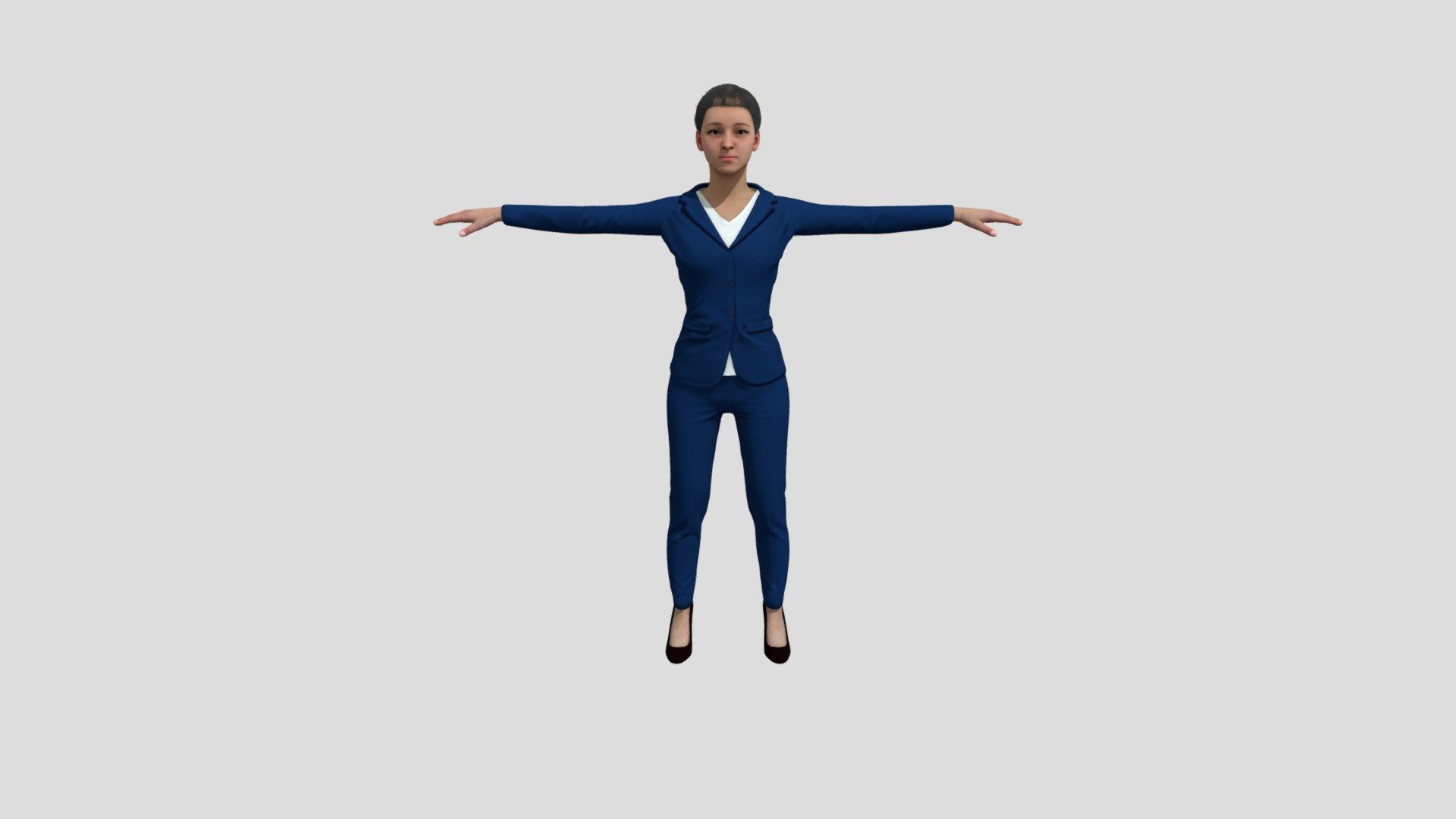 Standing Idle Business women animation - Download Free 3D model by ...