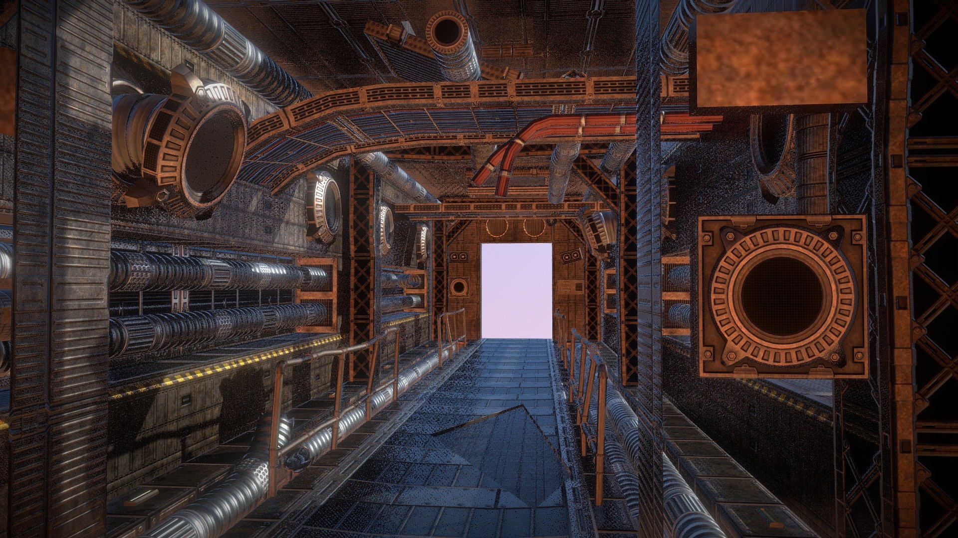 SF Corridors Broken - Buy Royalty Free 3D model by Dexsoft Games ...