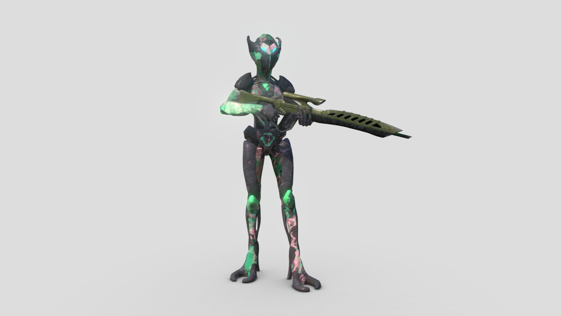 Female_ Alien_soldier_01_pose - 3D model by Los Bionicos Animation Studio (@losbionicos ...