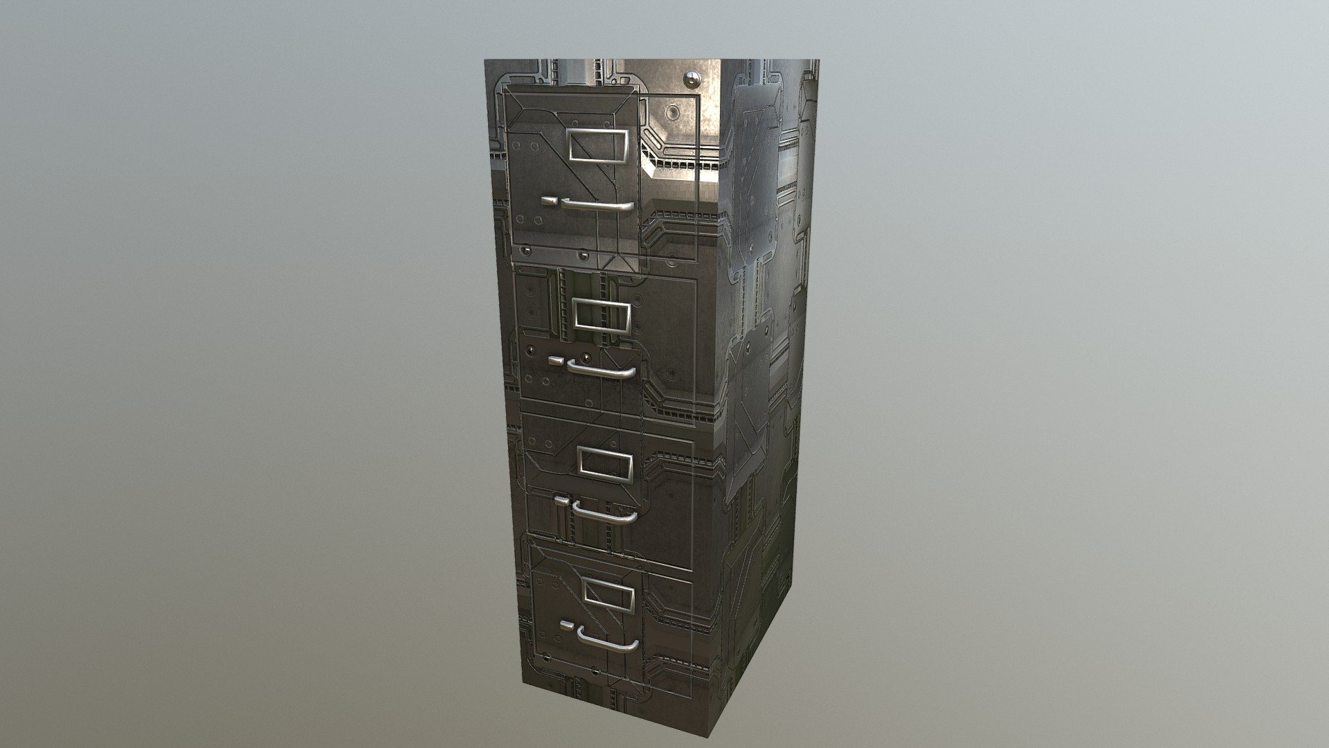 Filing Cabinet - Sci-Fi Variant B - Buy Royalty Free 3D model by ...