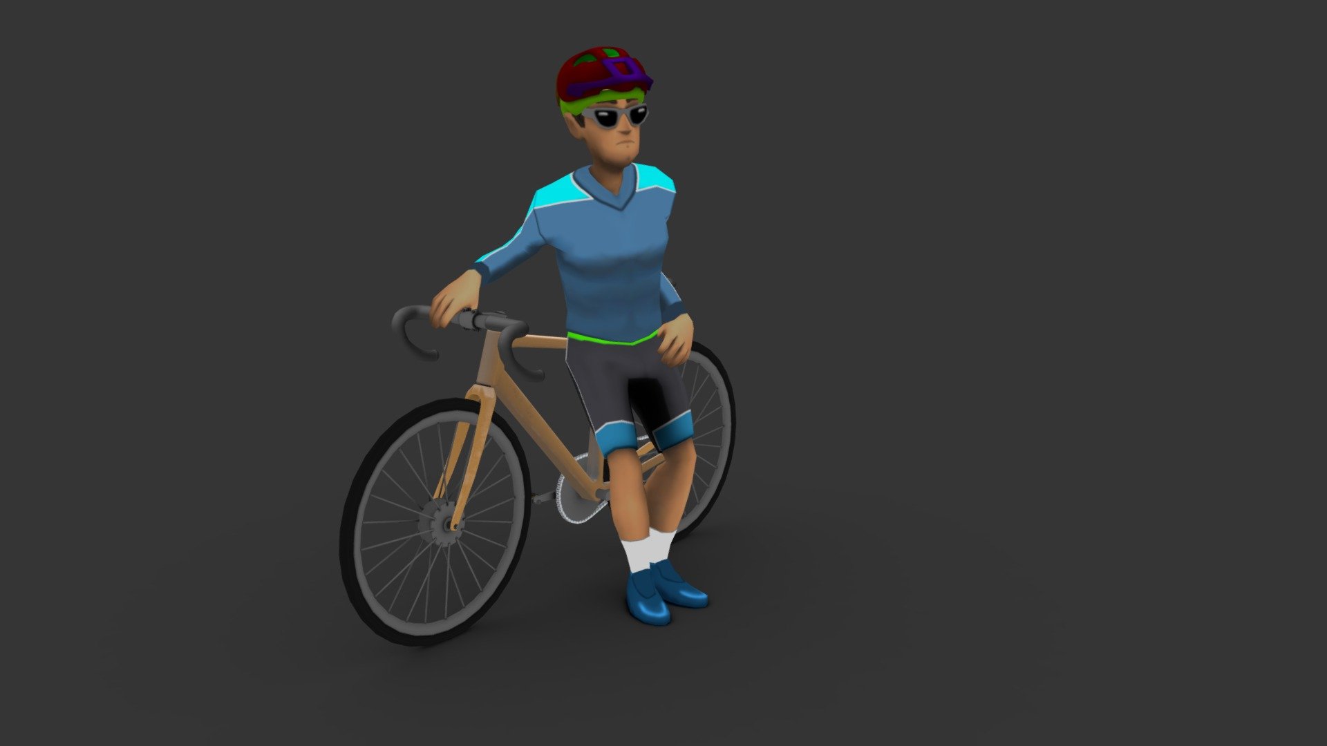 Character Cyclist Lowpoly rigged - Buy Royalty Free 3D model by ...