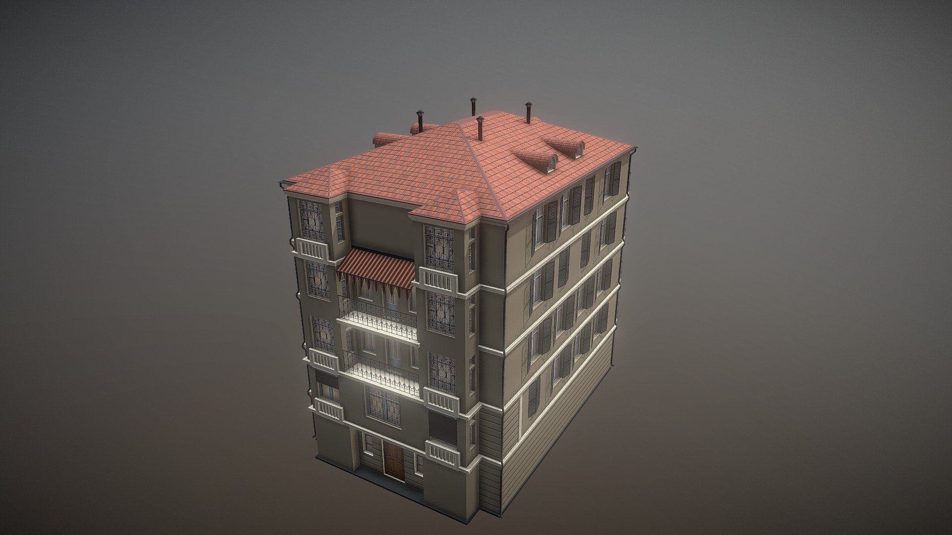 Residential building 2 (Monaco) - 3D model by Aleksandr Shevchenko ...