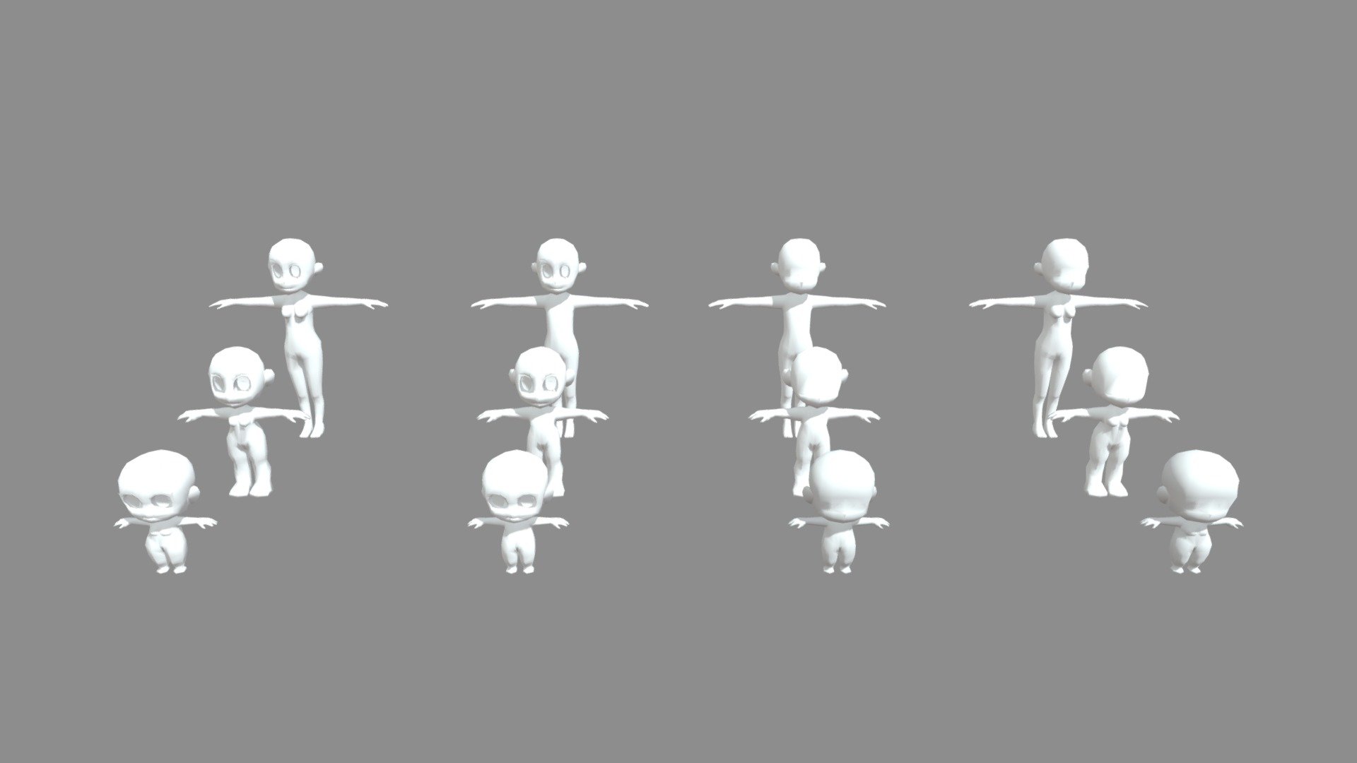 Chibi Base Meshes - 3D model by Dreamloft3D [d148585] - Sketchfab
