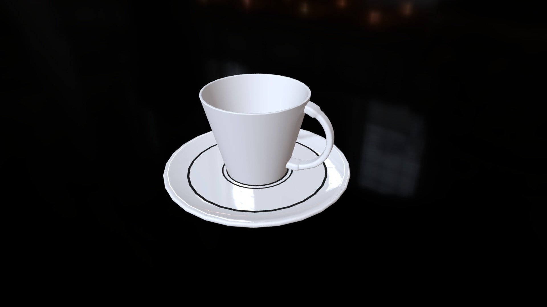 Elegant White Cup on Reflective Surface - 3D model by Ajijsk [d14dfb7 ...