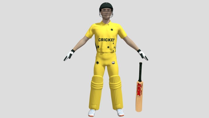 Cricketer 3D models - Sketchfab