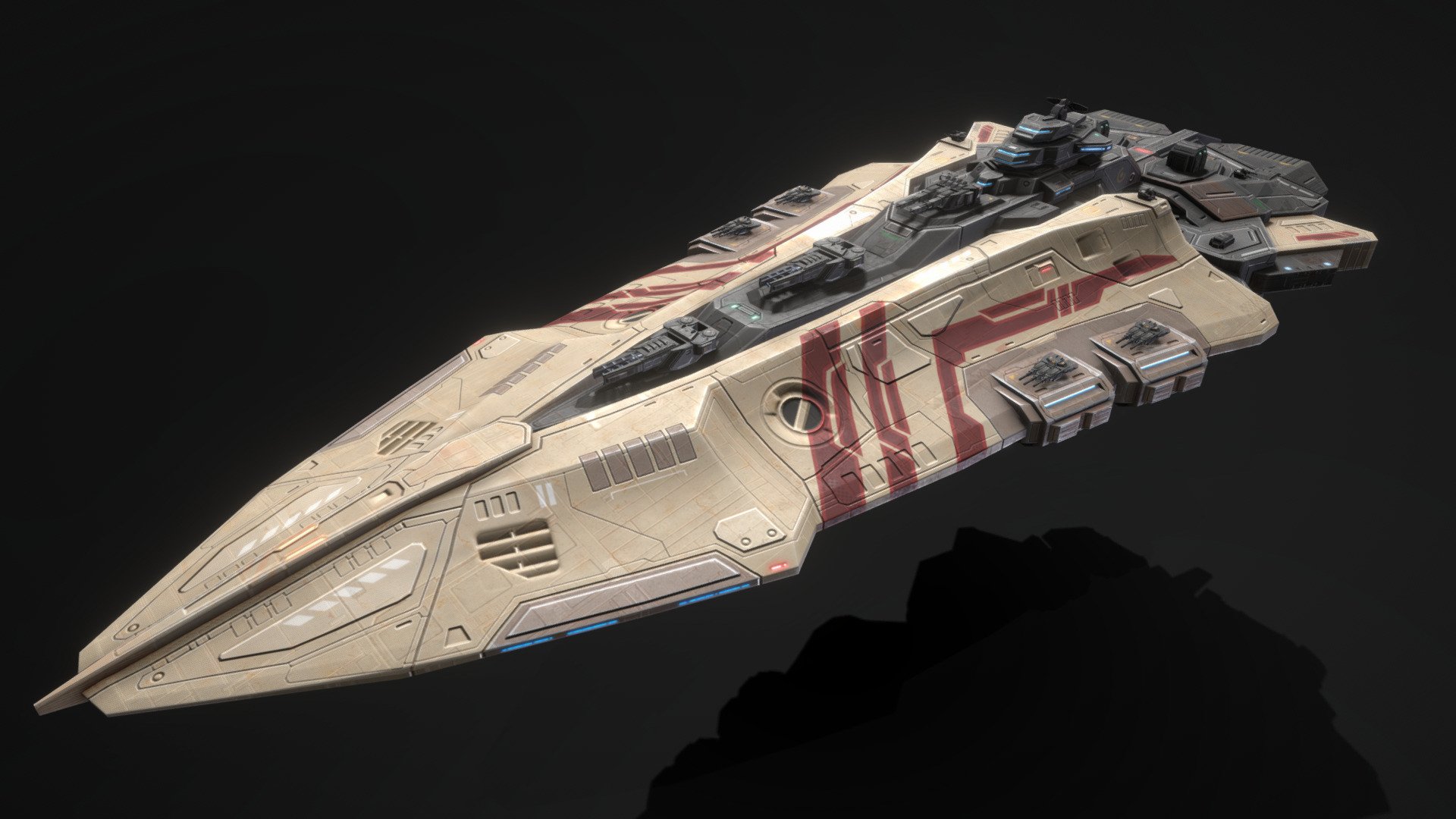 Helicon Corp Haydron Class Battlehip - Buy Royalty Free 3D model by ...