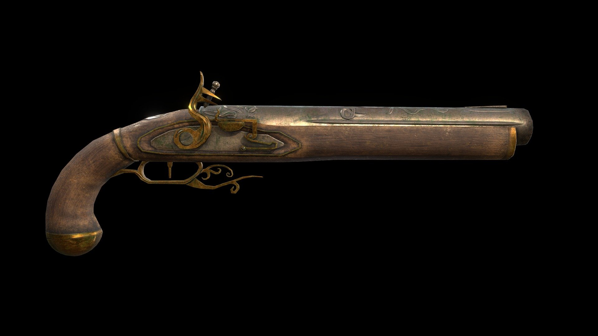 Flintlock - 3D model by MiloszIzdebski [d1585f1] - Sketchfab