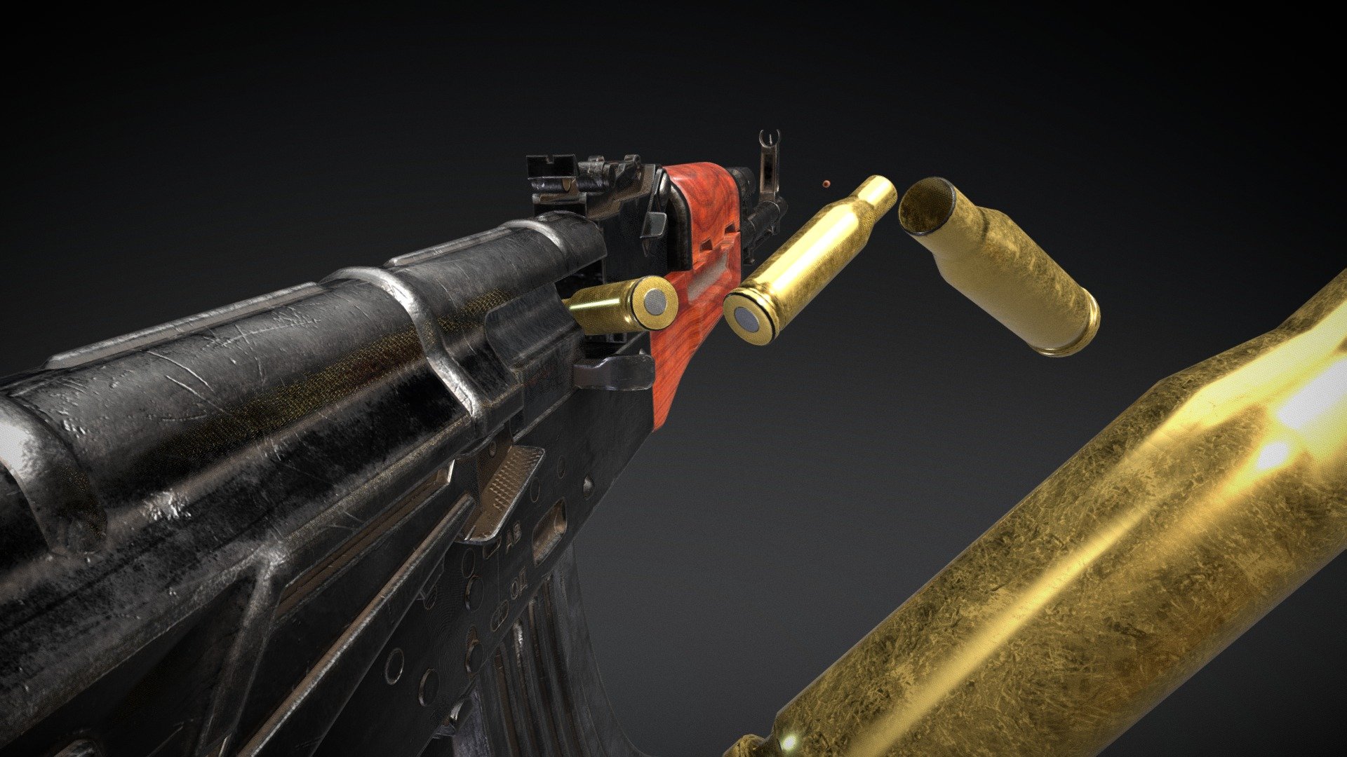AKM Assault Rifle - 3D model by 1zY [d159b81] - Sketchfab