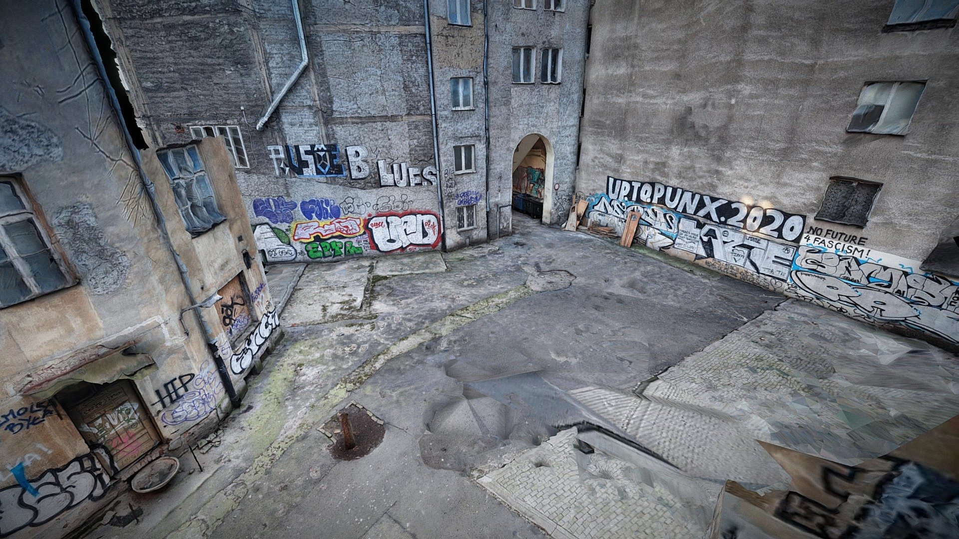 Warszawa, Politehnika, Graffiti yard - Download Free 3D model by ...