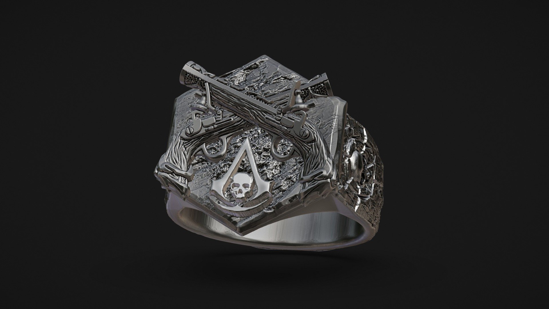 Anel Assassin's Creed arma (Prata) - 3D model by Skive Jewelry (@SKIVE ...