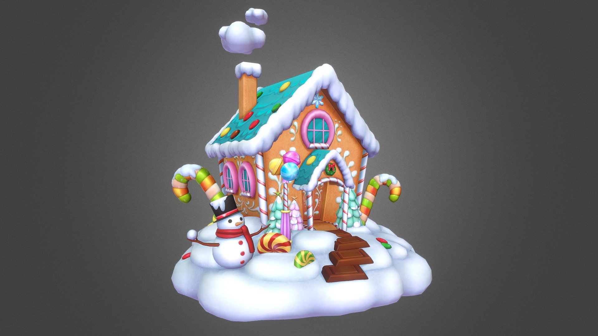 Christmas House - 3D model by DGW ASIA (@DGWA) [d165962] - Sketchfab