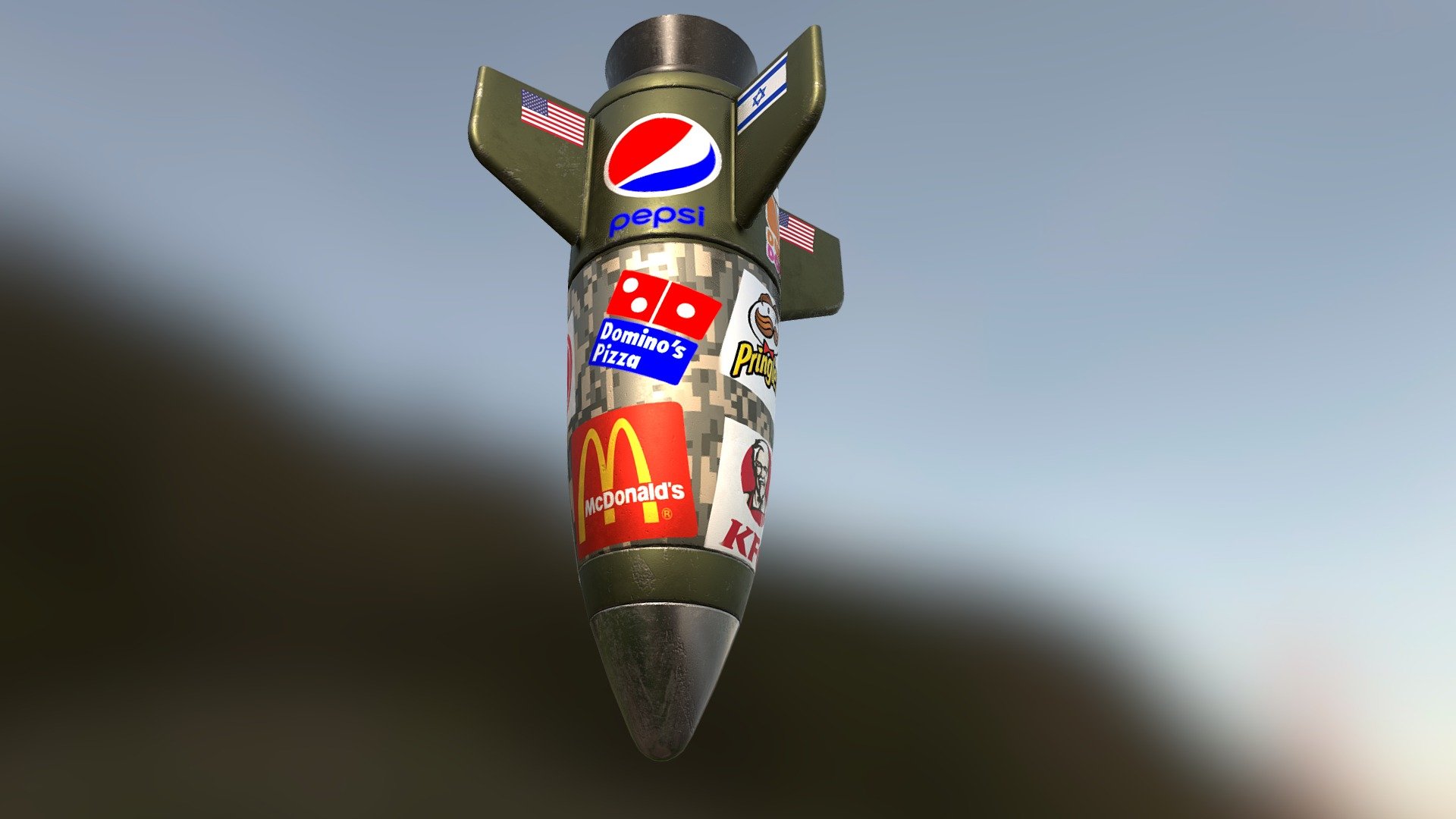 military Bombs on Gaza - Download Free 3D model by Abdurhman Aljagthami ...