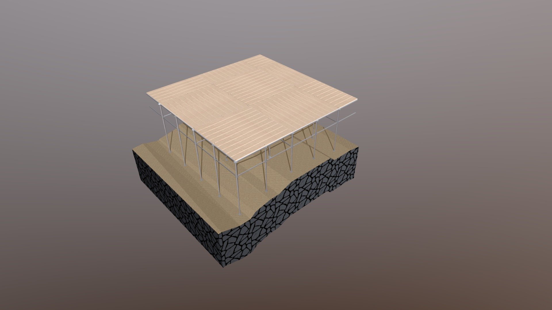 ALULA OUTDOOR CINEMA - RAISED FLOOR DETAIL - 3D model by ahmedhosny1 ...