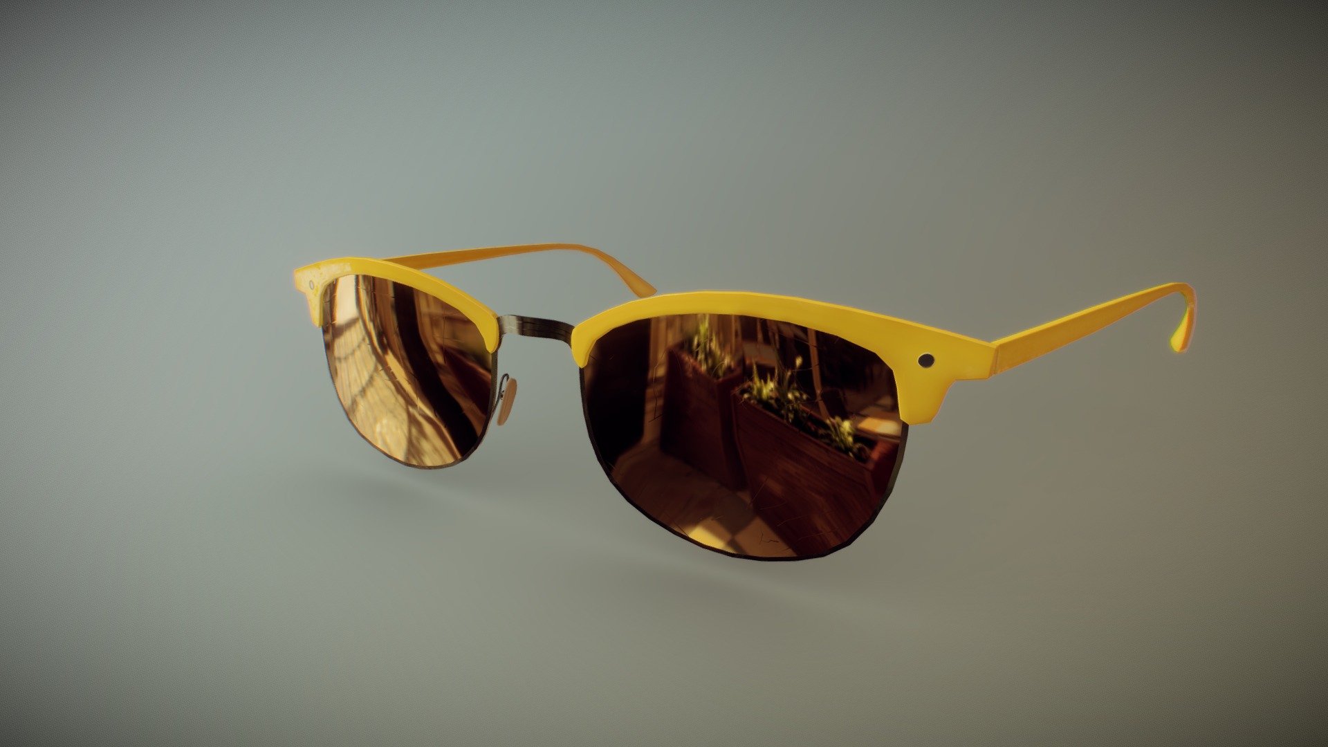 Low-poly Orange Sunglasses - Download Free 3D model by DeepDown ...