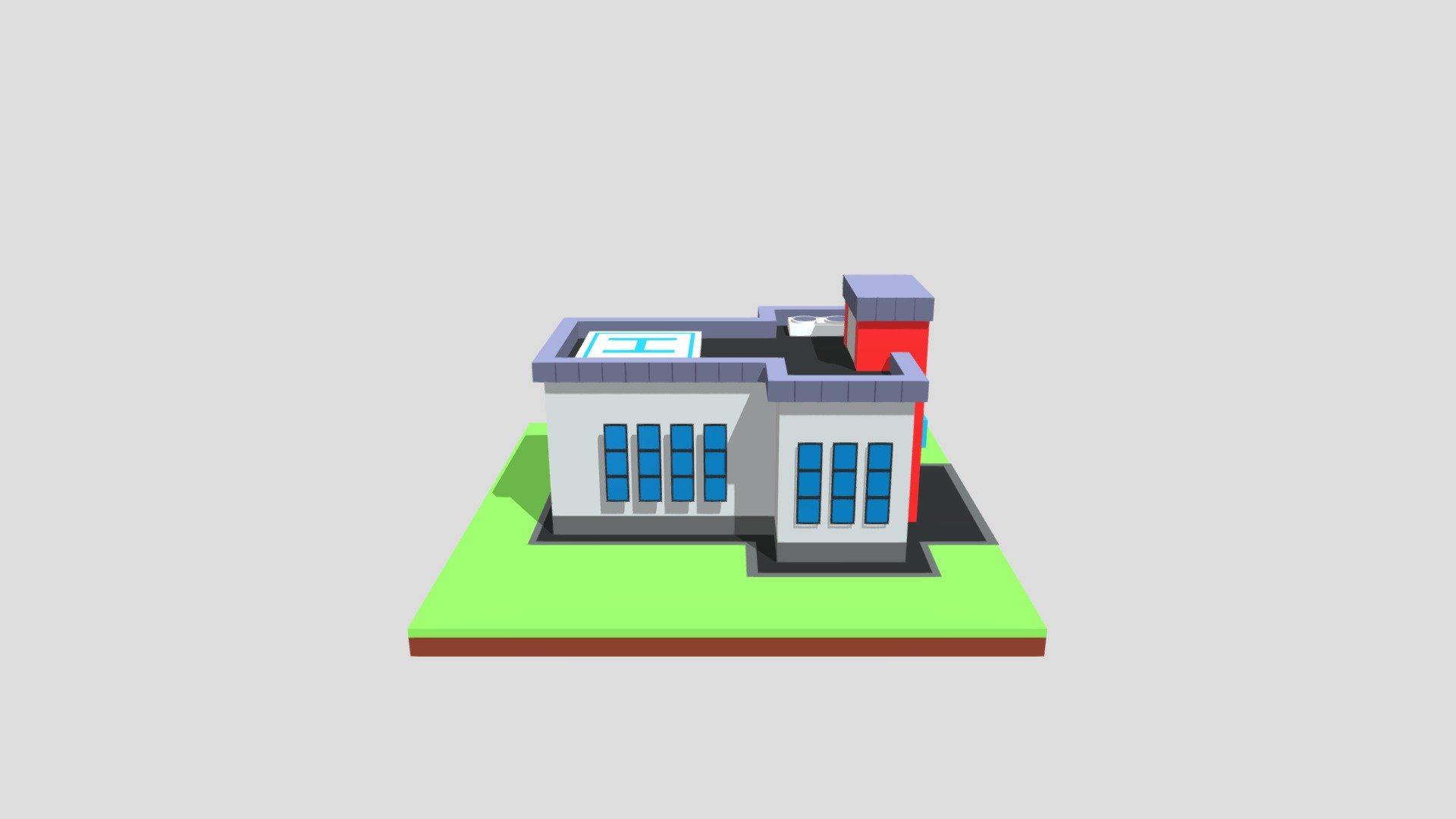 Hospital Low Poly - 3D model by GreatDesignerSoftware [d16f8bd] - Sketchfab