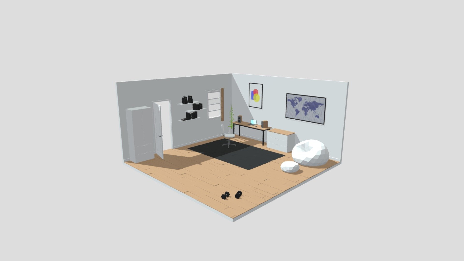 Academic Assignment - Home office - 3D model by emanuelverol [d1713b0 ...