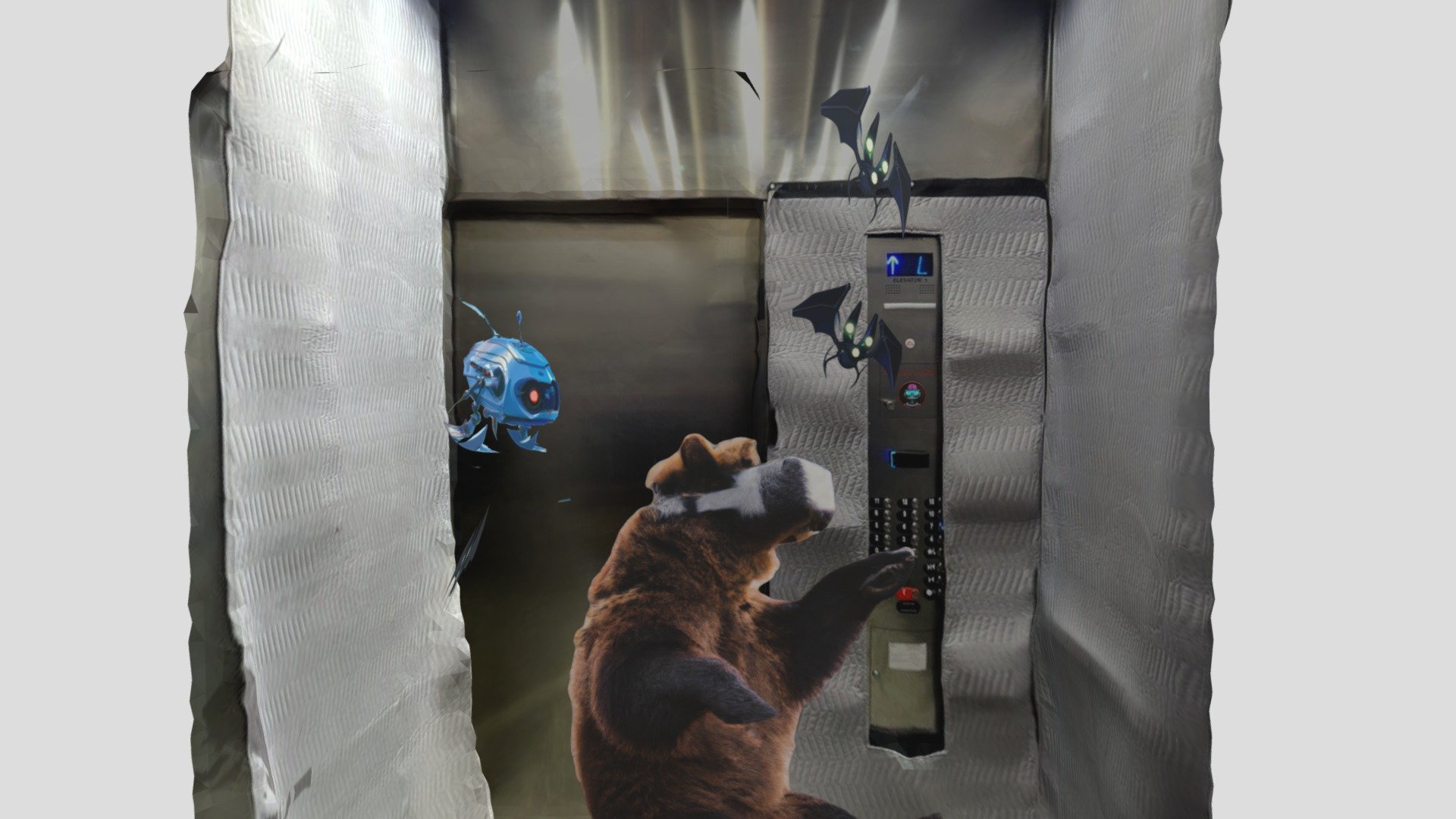Service elevator - 3D model by metaverse.professional [d171afa] - Sketchfab