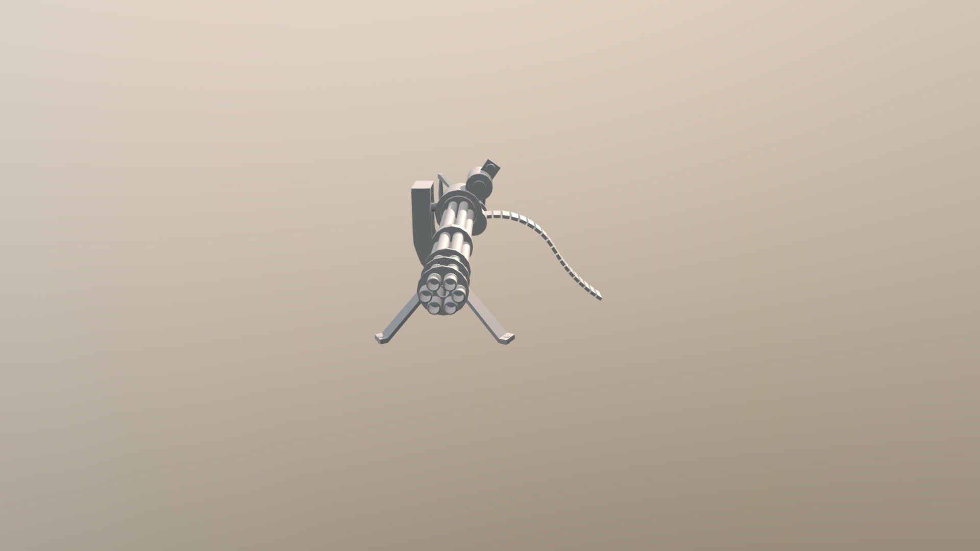 Mini Gun Turret Model - 3D model by jonnyrogersanimation [d172b78 ...