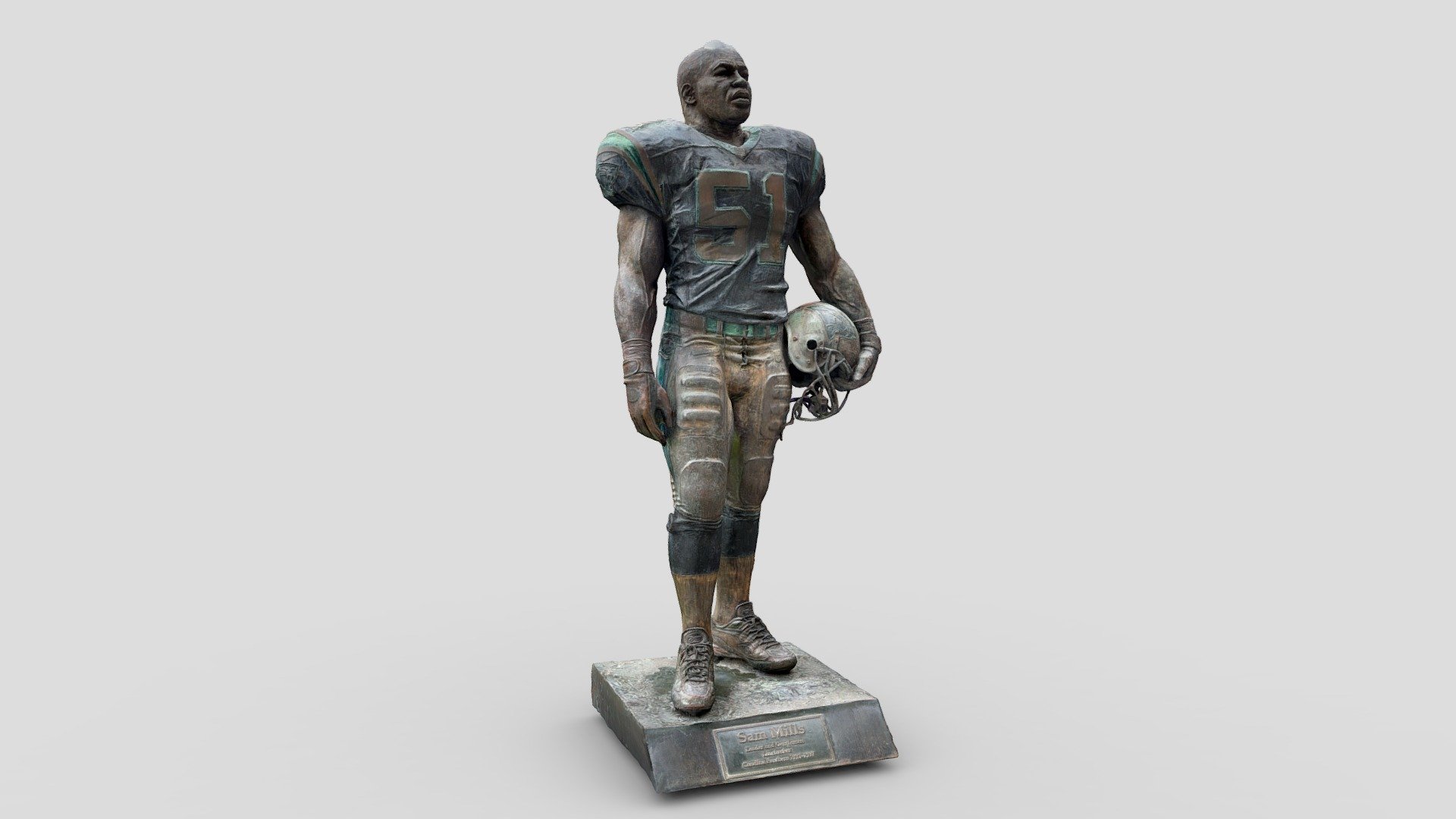 Sam Mills Statue / Panthers Stadium - Charlotte - 3D model by Andrew ...
