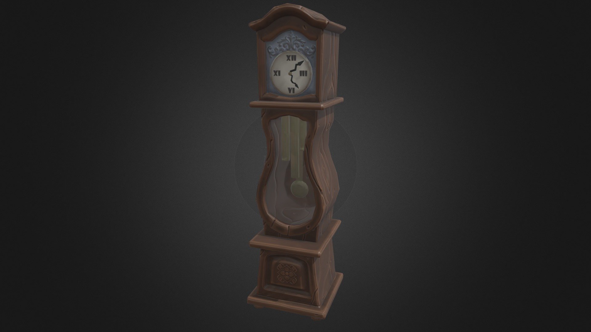 Stylized Wooden GrandFather Clock - 3D model by wygi2002 [d173c76 ...