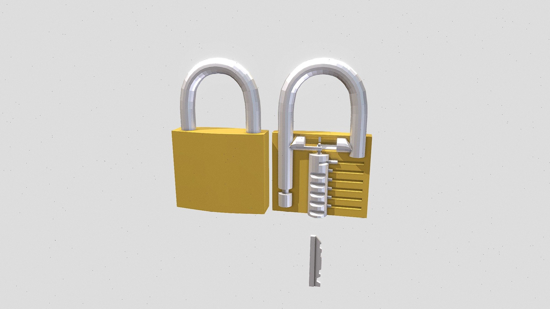 Padlock Cutaway - 3D model by calp1 [d173f3e] - Sketchfab
