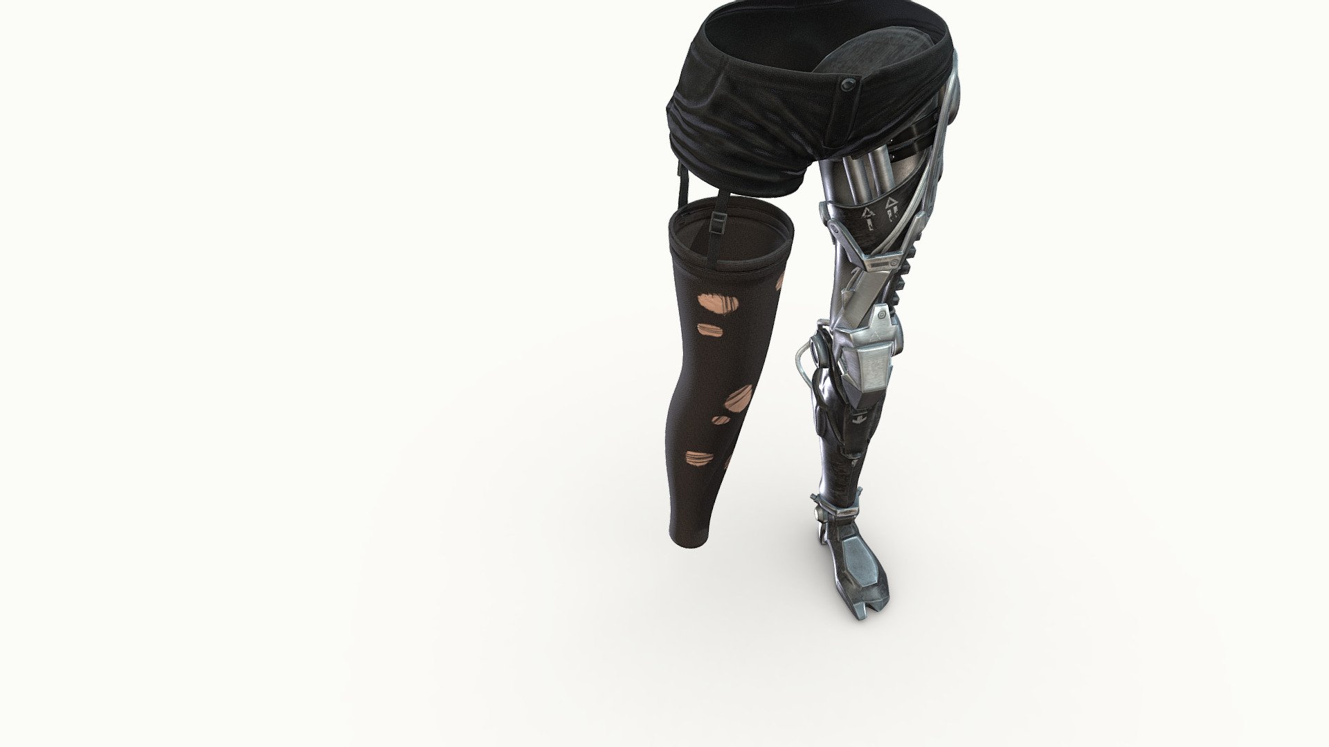 Shorts W Robotic Leg & Stockings - Buy Royalty Free 3D model by 3dia ...