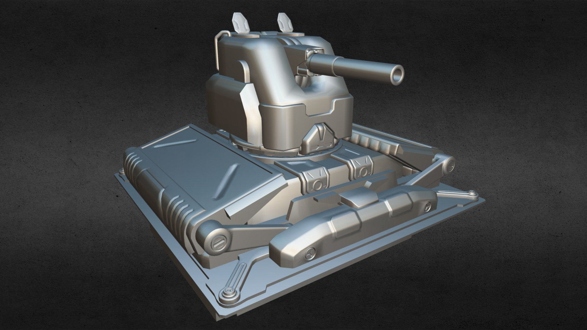 Imperial Medium Cannon - 3D model by BadMaker [d177116] - Sketchfab