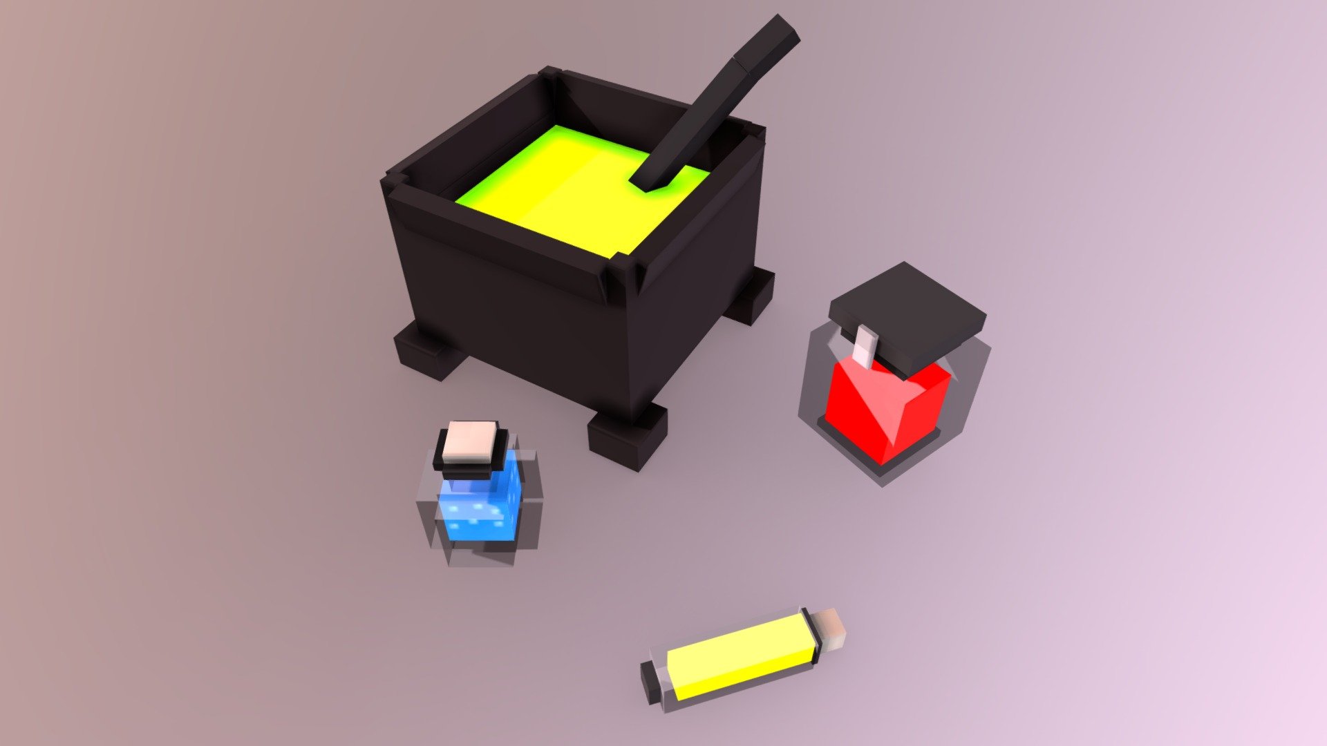 Voxel Potions - Download Free 3D model by Voxel Creeper (@badasscreeper ...