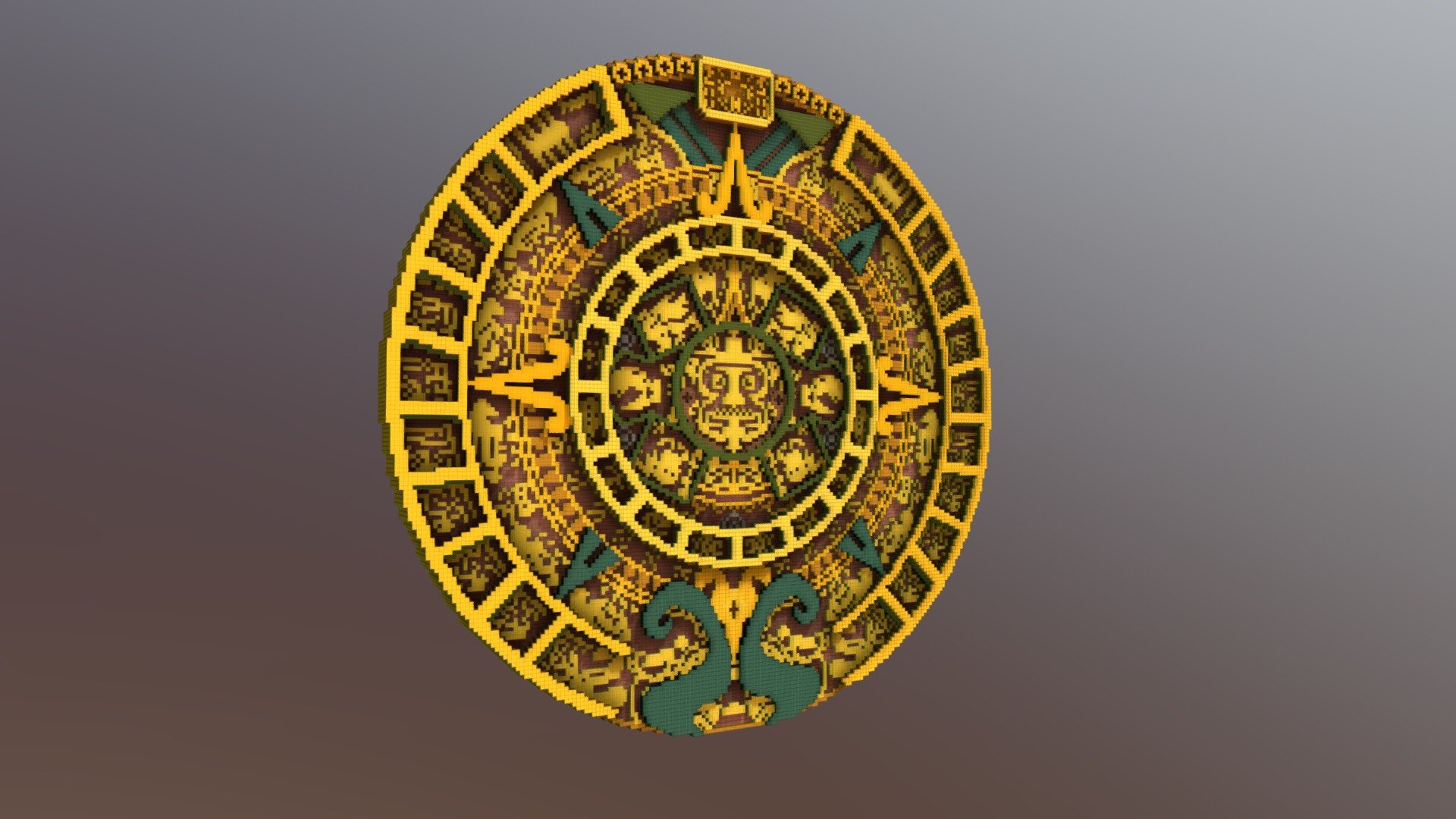 Aztec Calendar Sun Stone - 3D model by KoraProjects [d17bb00] - Sketchfab