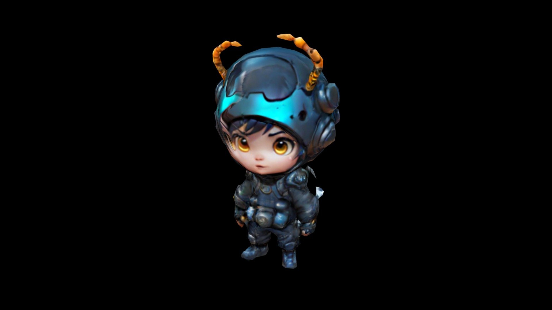 Multimodal cartoon hero A young character adorne - Download Free 3D ...