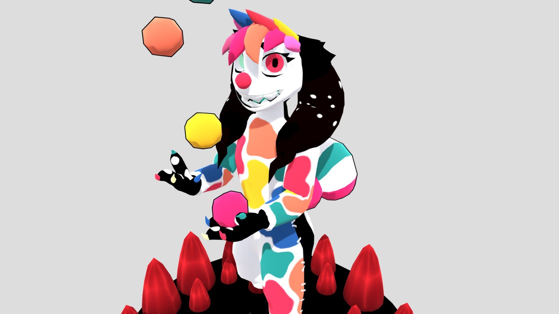Strange clown ---Vrchat/VRM--- - 3D model by Pohe Ritchi (@Pohe ...