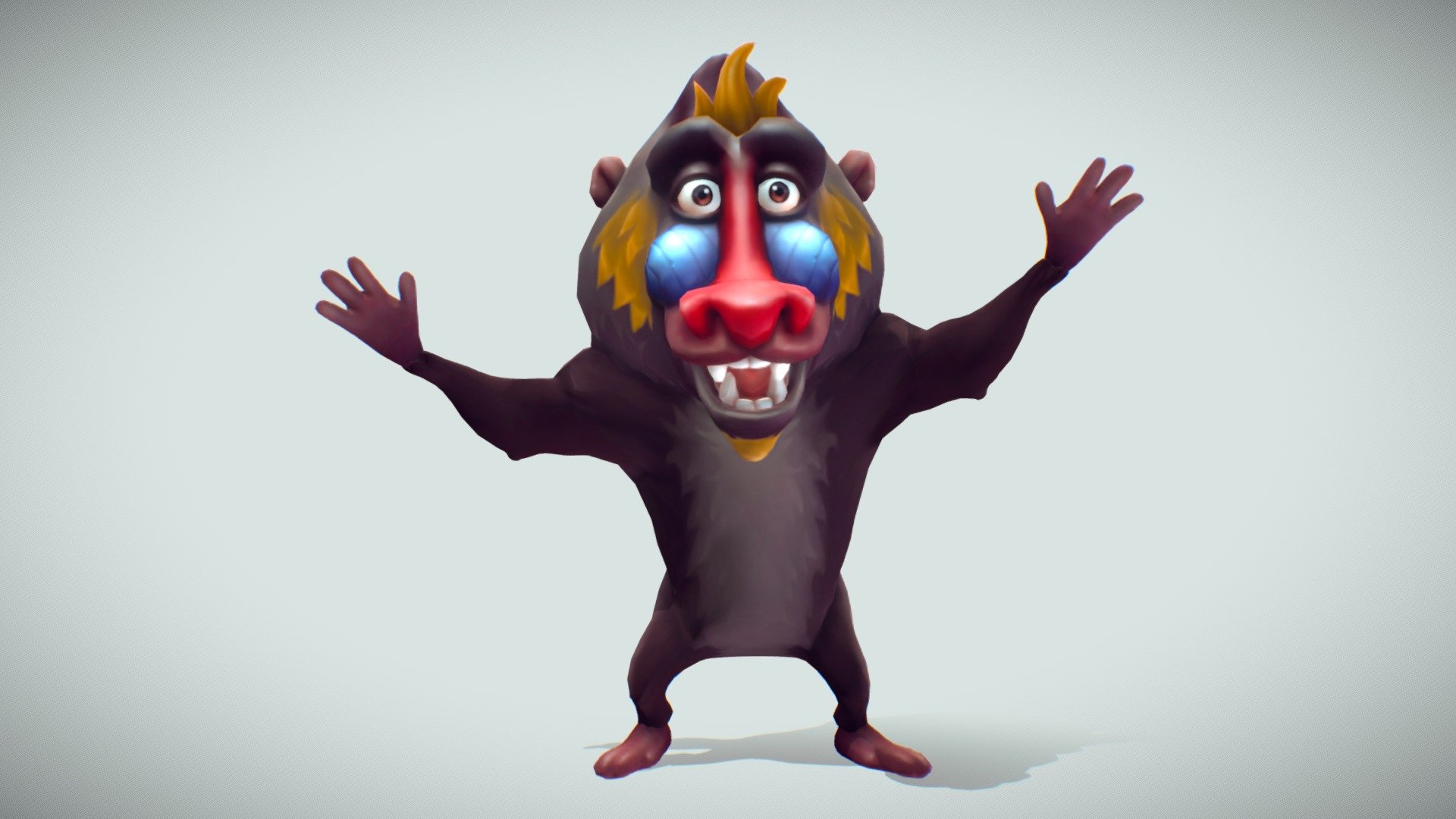 Mandrill - Buy Royalty Free 3D model by JoseDiaz [d186731] - Sketchfab ...