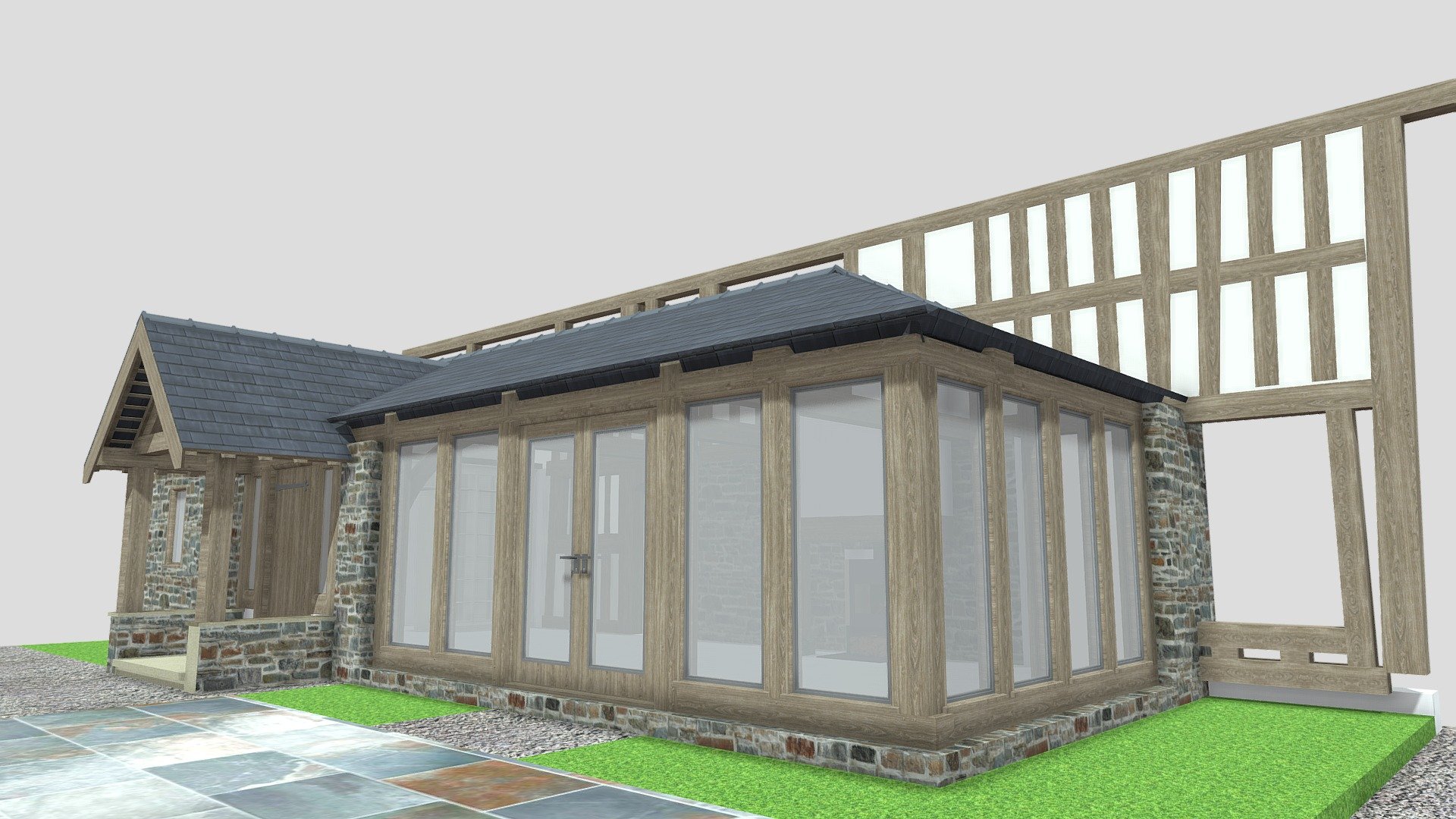 Sunroom with Porch - 3D model by Montez Architecture (@montezarchi ...