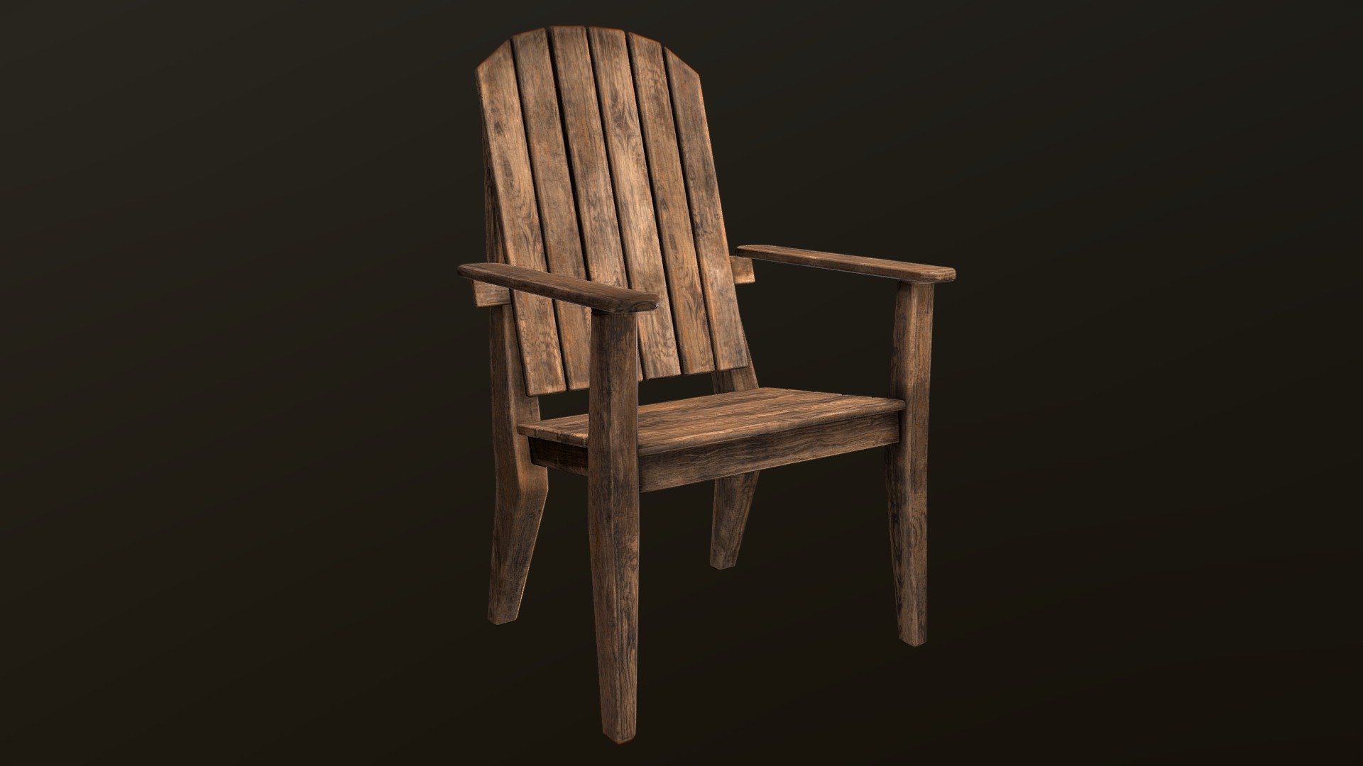 Wooden Chair ( Low-poly, game-ready) - 3D model by Gilded 8 (@Gilded_8 ...