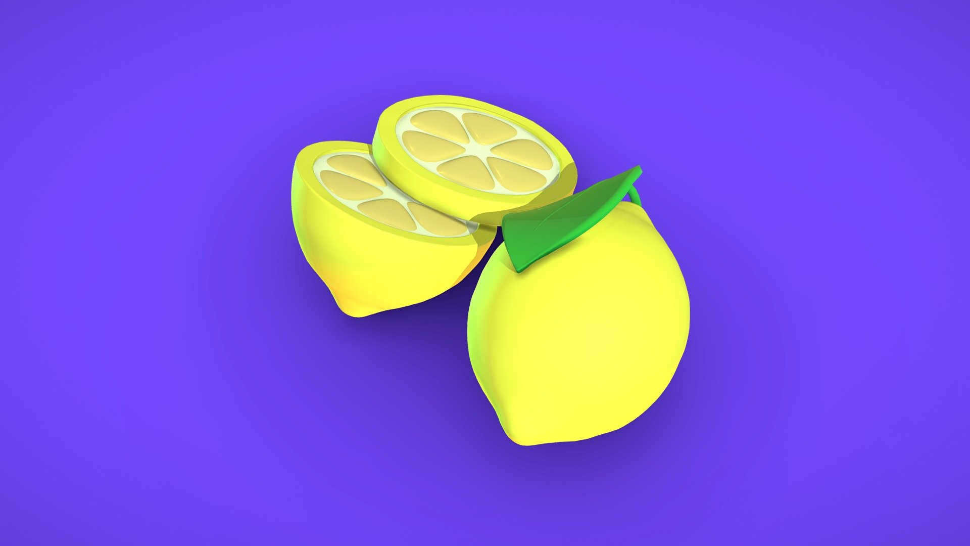 Sliced lemon - Buy Royalty Free 3D model by tkkjee [d191ce9 ...