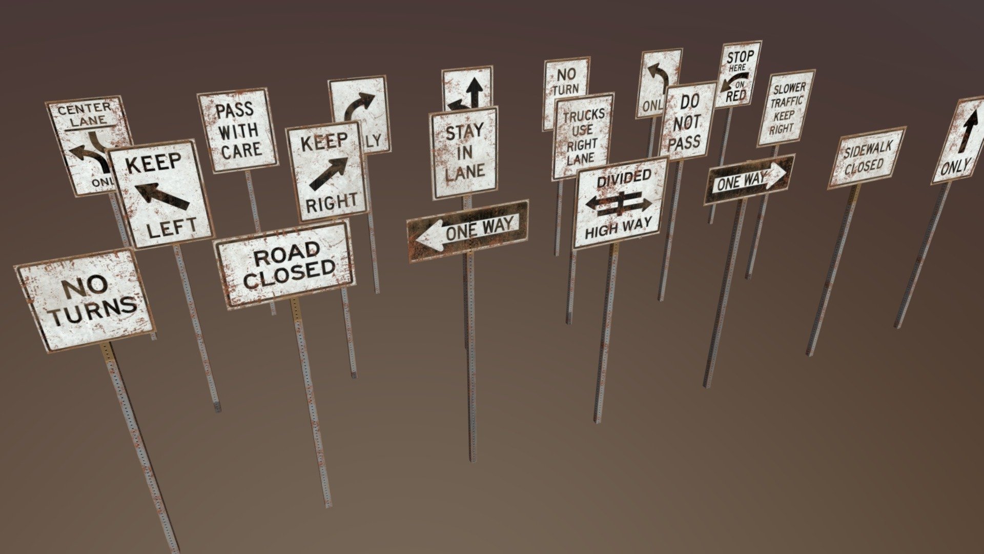 Regulation Signs Set - Download Free 3D model by Caboose3d [d195a25 ...