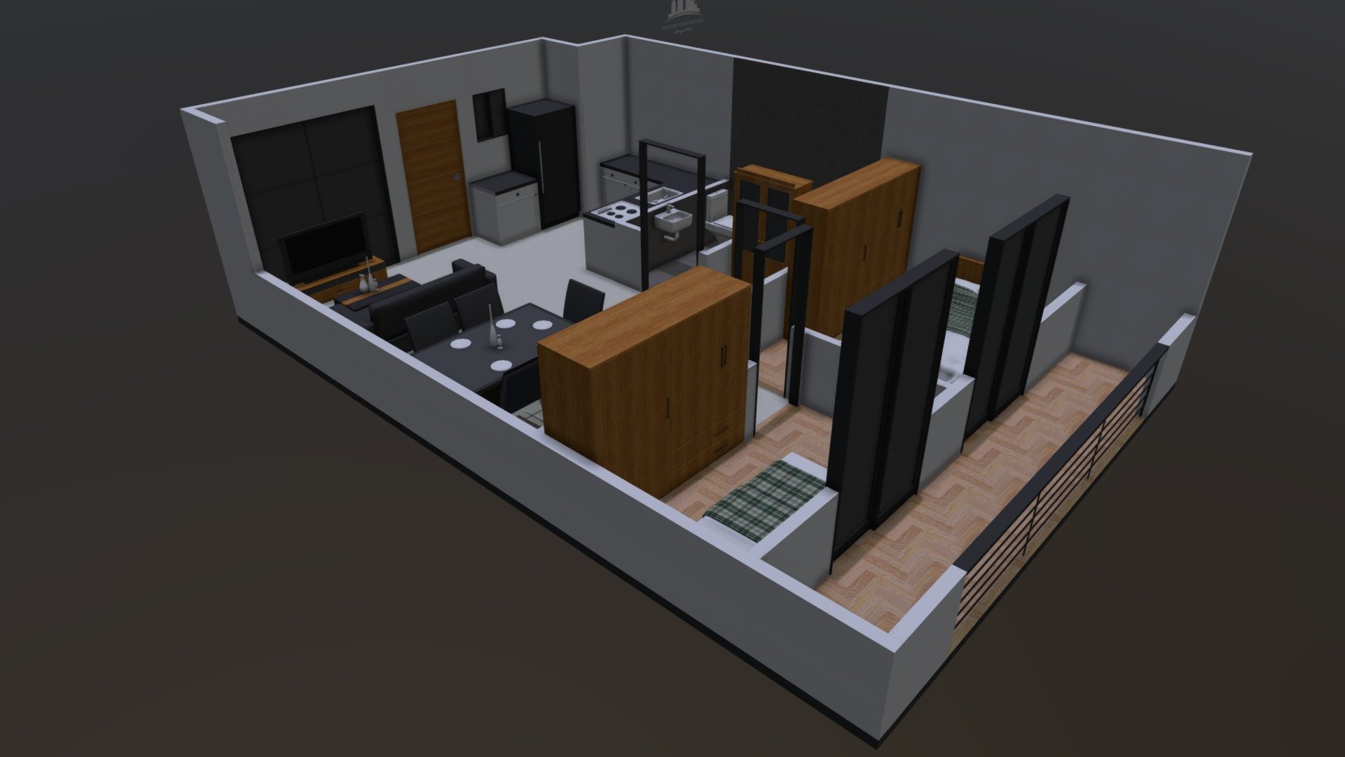 DMCI - Satori Residences 2BR D Inner - 3D model by signetproperties ...