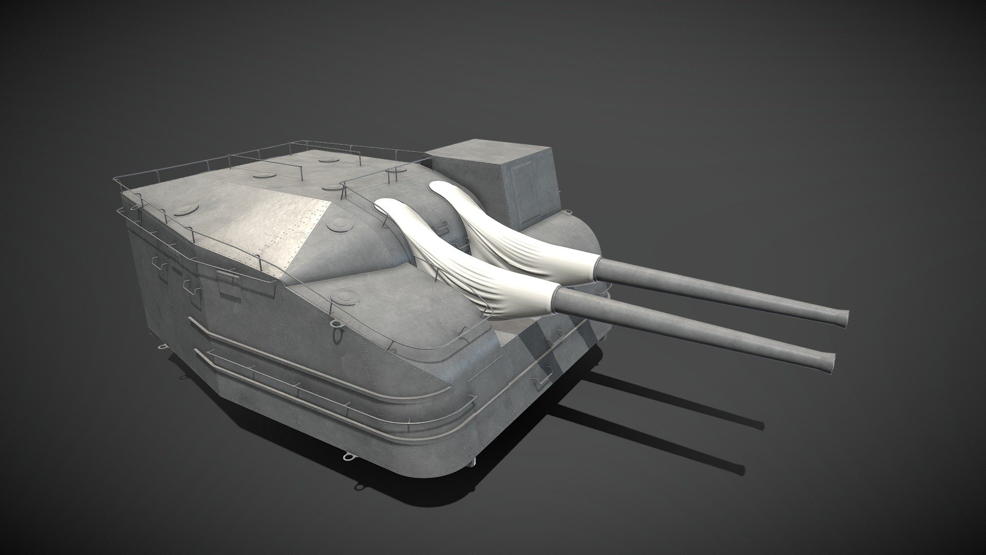 12.7 cm/50 (5") 3rd Year Type - Twin Bmod - Download Free 3D model by ...