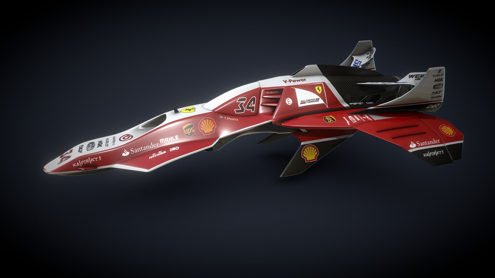 Ferrari FR/3T F-30002 scifi/style - 3D model by giobiancoFB [d197e79 ...