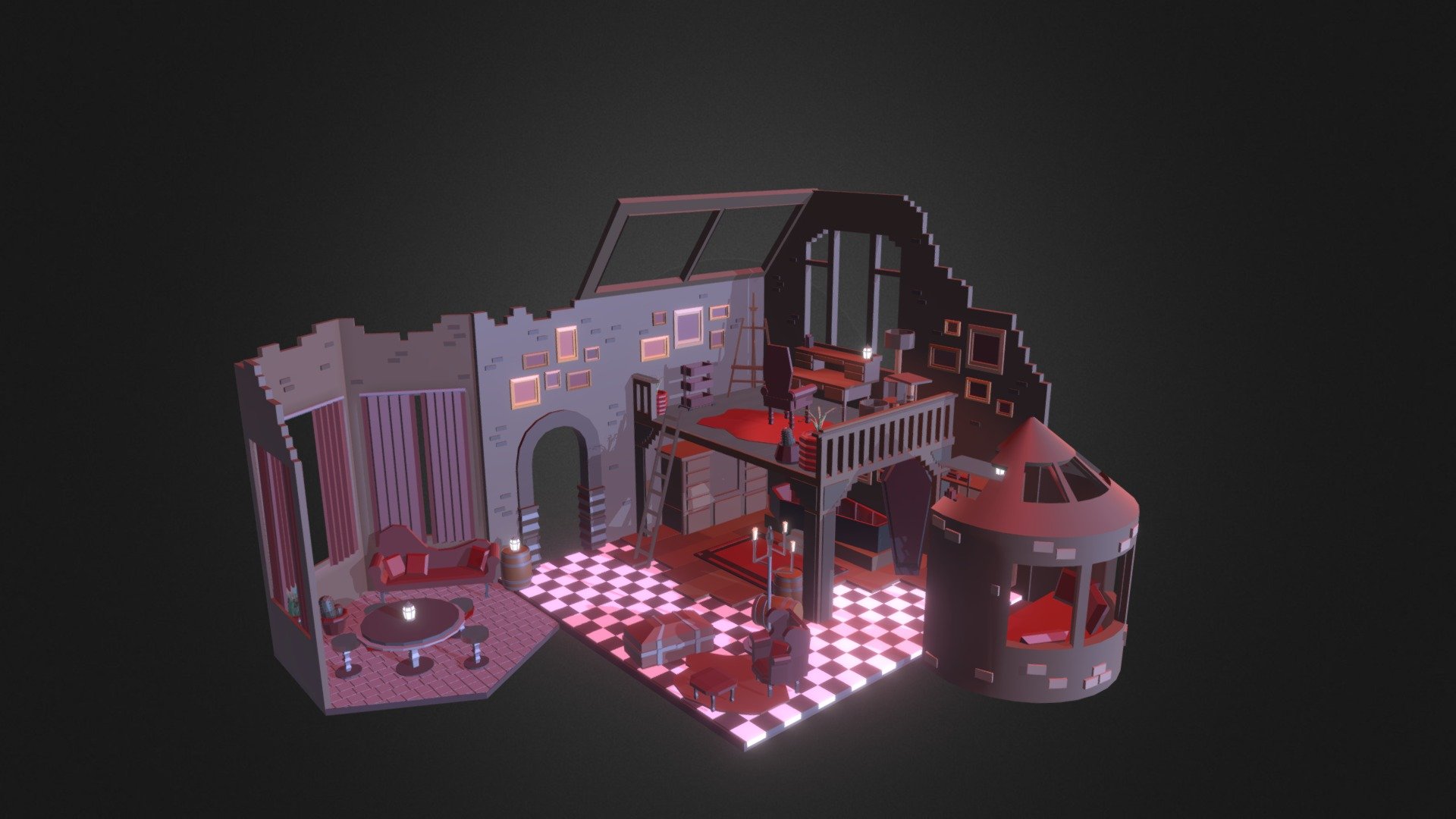 Vampire room - 3D model by JuliaBats [d19a700] - Sketchfab