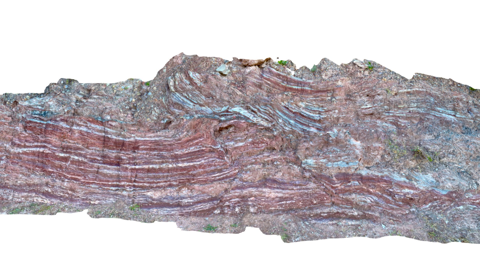 Évaporites gypseuses et argilites déformées - Download Free 3D model by ...