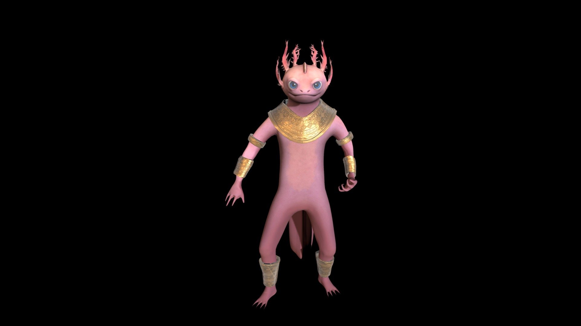 Axolotl Warrior - 3D model by Ferranmm3 [d19c012] - Sketchfab