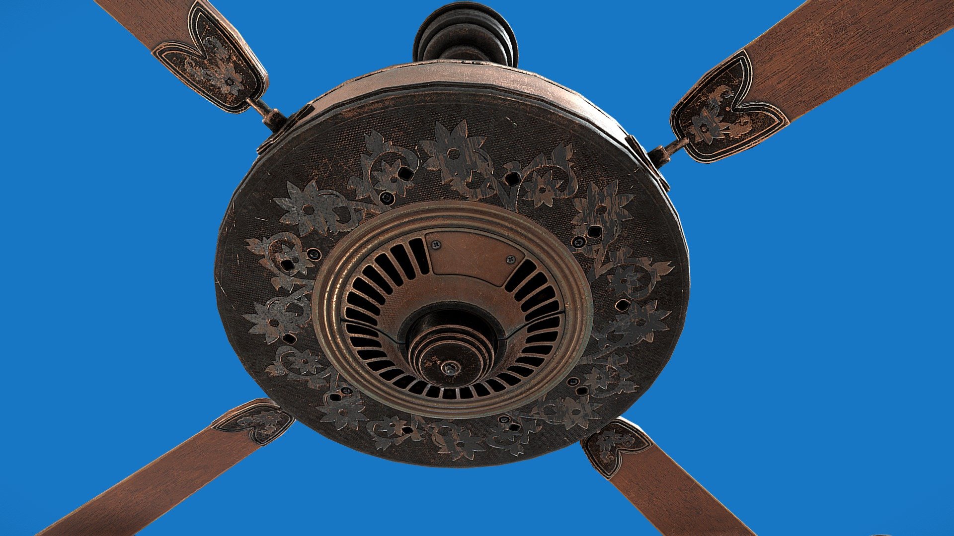 Early 1900s Electric Ceiling Fans Type A - 3D model by Mad_Lobster_Workshop [d19e88e] - Sketchfab