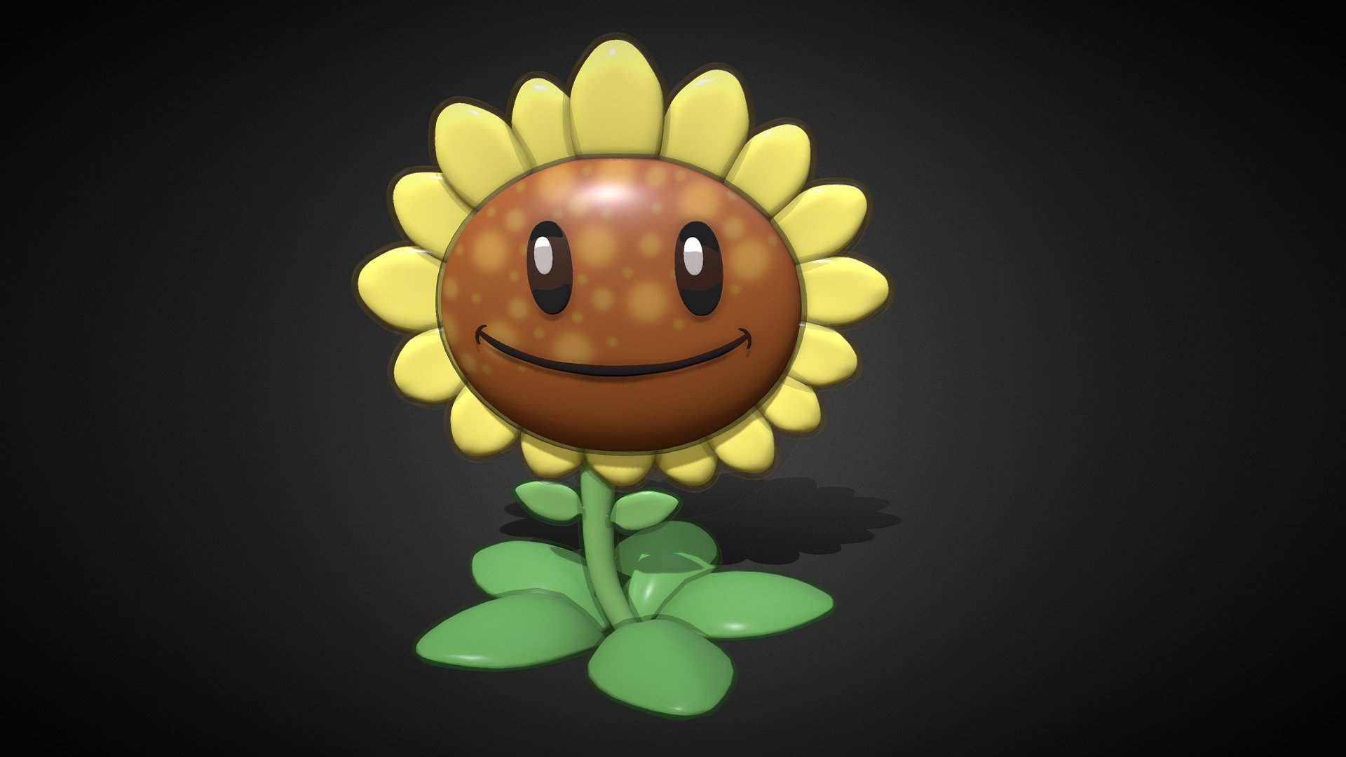 Sunflower (Plants Vs Zombies) - 3D model by Mar (@mchanca.miguel) [d19fdf9] - Sketchfab