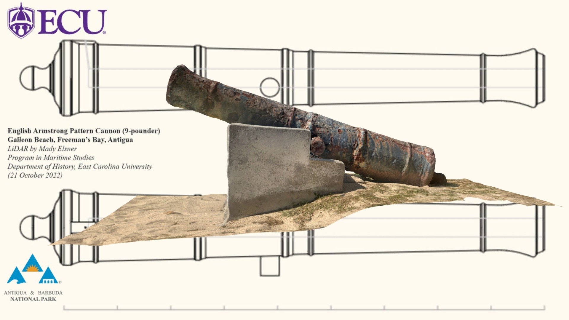 English Armstrong Cannon (9-pound) - Download Free 3D model by ...