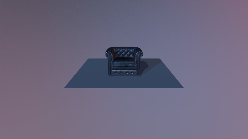 Chesterfield Club Chair texturing_Practice - 3D model by 017_Ching ...