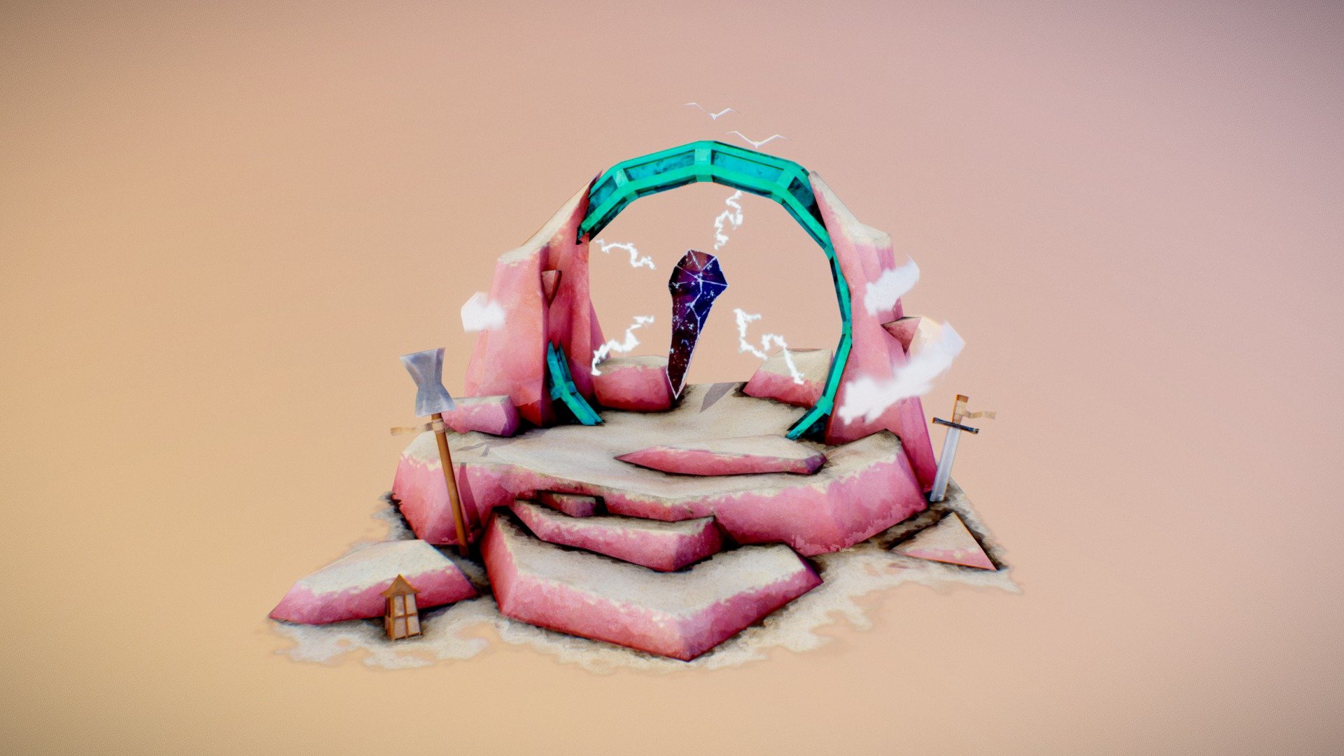 Diorama - Low Poly - 3D model by Samuel Linares (@Samuel_Linares ...